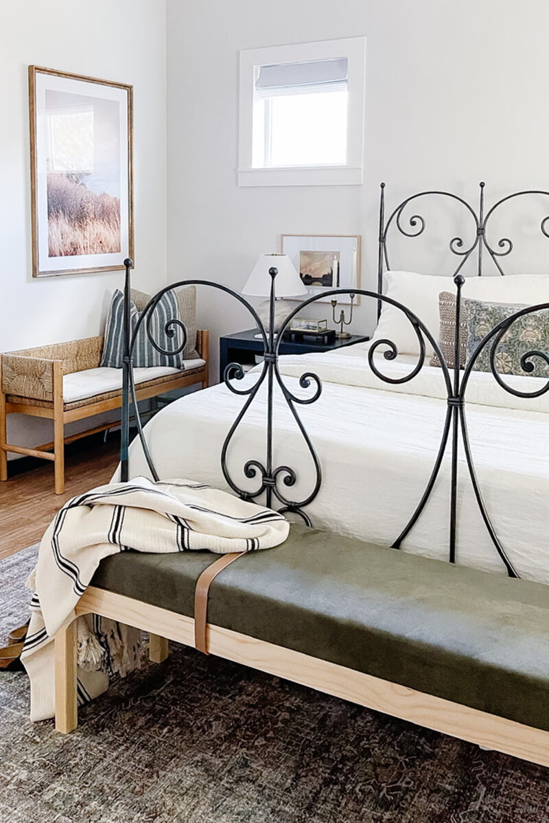 DIY End of Bed Upholstered Bench | Abbott Abode